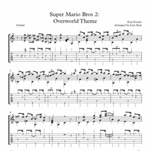Super Mario Bros 2 Overworld Guitar Tab - Video Game Guitar Tabs